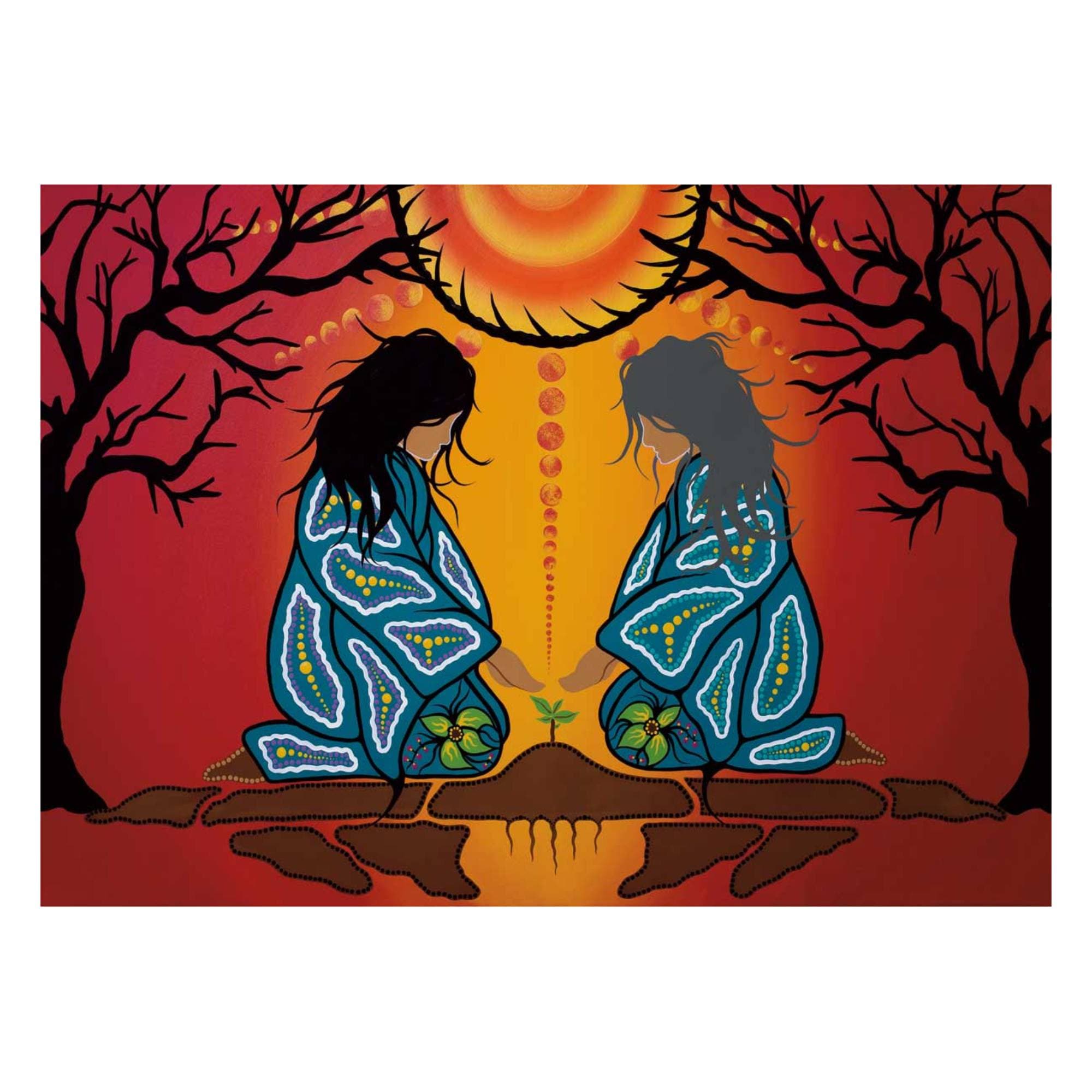 New Offerings by Tracey Metallic, Indigenous Art Print, First Nations ...