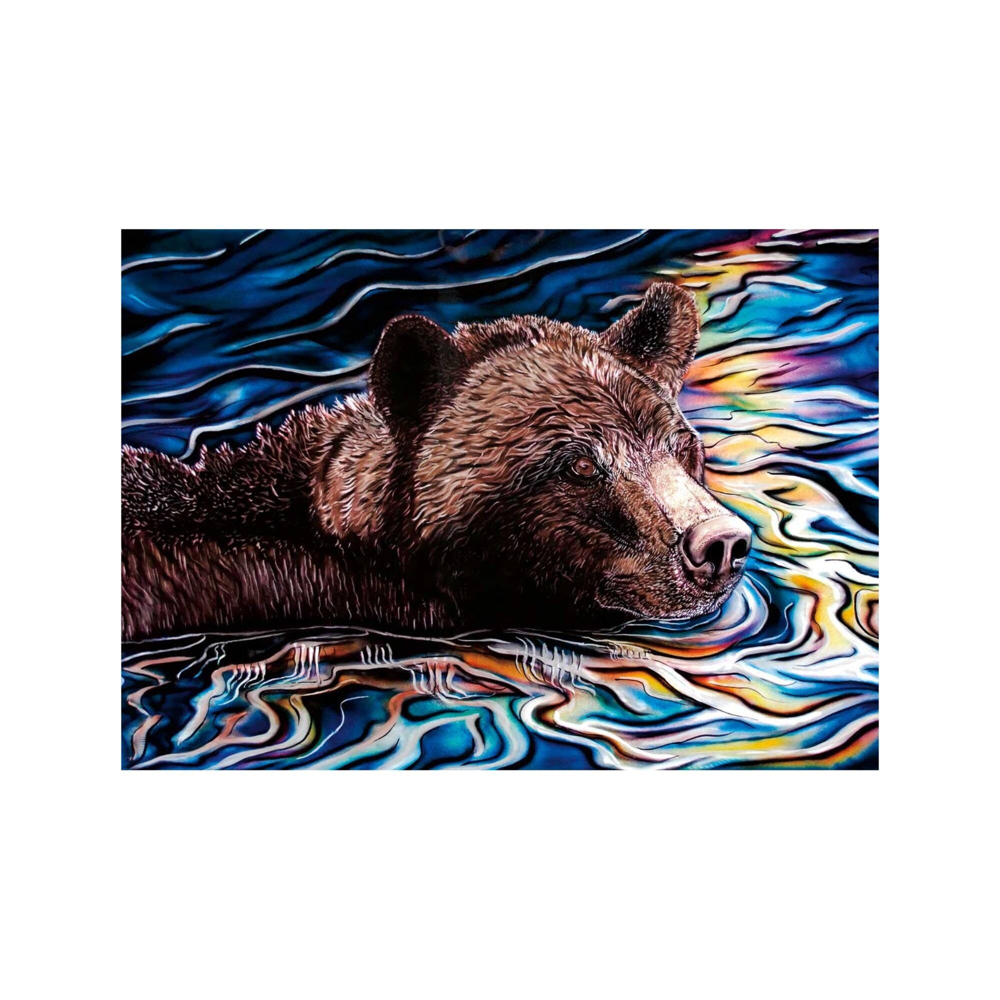 Spirit River By Amy Keller-Rempp, Bear Art, Indigenous Art Print, Firs ...